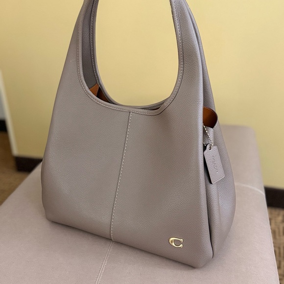 Coach | Bags | Coach Gray Crescent Shoulder Bag With Minimalist Design ...